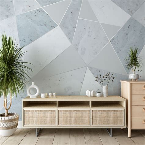 Геометричен мраморен тапет стил и изисканост за вашия интериор Фото Тапети