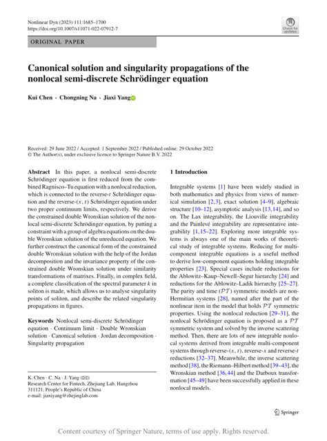 Canonical Solution And Singularity Propagations Of The Nonlocal Semi