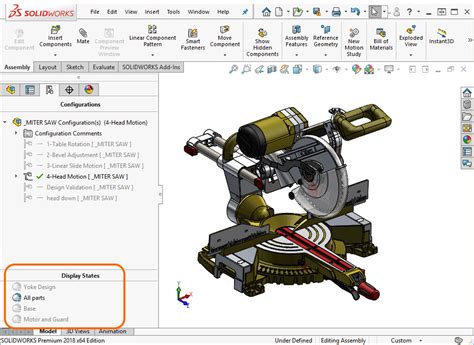 Hide And Show Components In Multiple Solidworks Display States