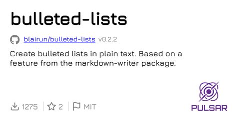 Bulleted Lists