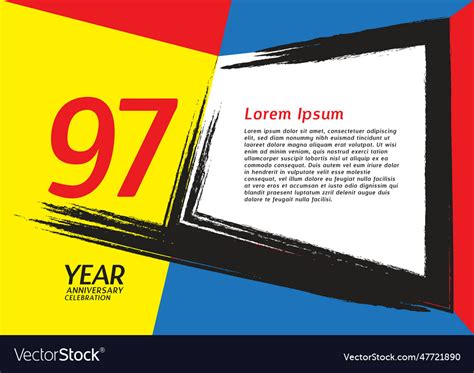97 Year Anniversary Celebration On Modern Vector Image