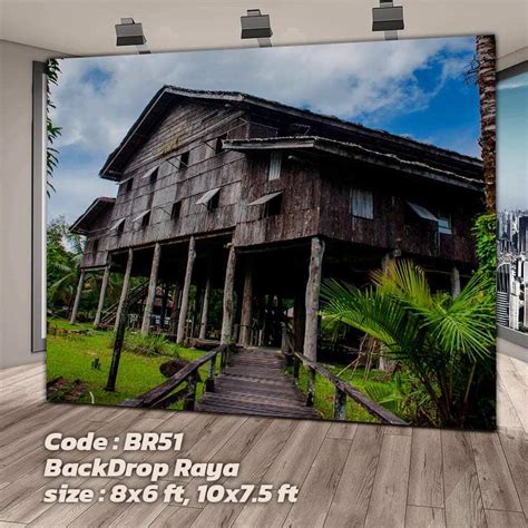 BACKDROP HIASAN DEKO HARI RAYA RUMAH KAMPUNG PELBAGAI DESIGN TERKINI Shopee Malaysia