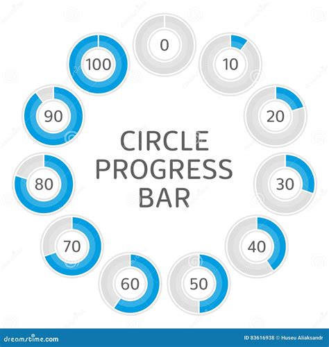 Circle Progress Bar Stock Vector Illustration Of Infographic 83616938