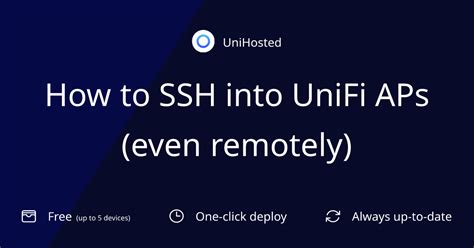 How To Ssh Into Unifi Aps Even Remotely