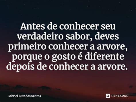 Antes De Conhecer Seu Verdadeiro Sabor Gabriel Luiz Dos Santos