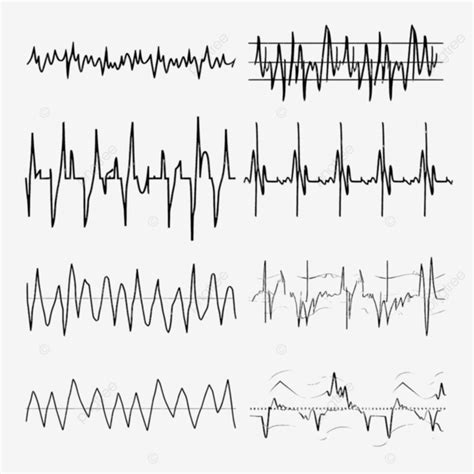 Vector Heartbeat Line And Ecg Ekg Signal Set Heart Beat Abstract