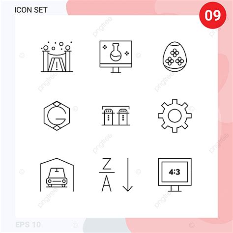 모바일 인터페이스 개요 종이 9개의 픽토그램 세트 가나다순으로 배열하다 차 프리미엄 Png 일러스트 및 벡터 에 대한 무료 다운로드 Pngtree