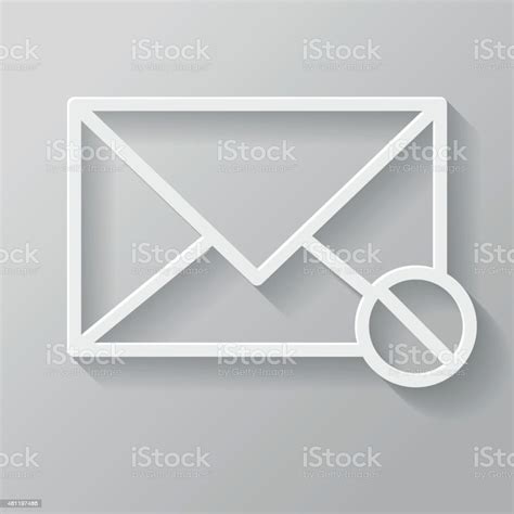 메일 종이 여윔 회선 인터페이스 아이콘크기 긴 Shadow 3차원 형태에 대한 스톡 벡터 아트 및 기타 이미지 3차원 형태 그늘 그레이 스케일 Istock