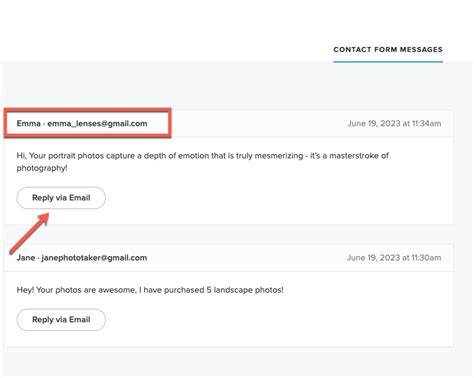 How To Manage Your Contact Form Messages Slickpic Help