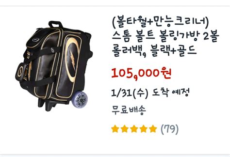 스톰 볼트 볼링 가방 2 볼 롤 당근 중고거래