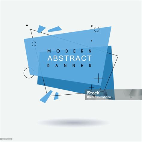 Bentuk Geometris Datar Dengan Kerangka Dalam Gaya Desain Memphis