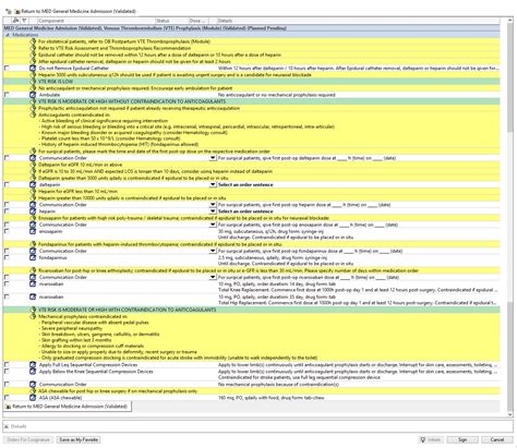 Admission Powerplan Ordering Vte Prophylaxis And Subcutaneous Insulin
