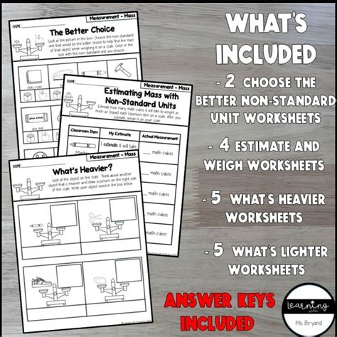 Measurement Mass Using Non Standard Units And Estimating Games