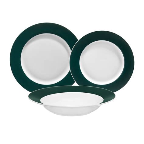 Nowoczesny serwis obiadowy Aura Green 18 el AMBITION - sklep Dedekor.pl ...