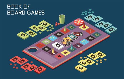 Board Games Book Composition Stock Vector Illustration Of Knight