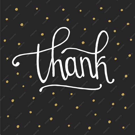 Premium Vector Thank You Handwritten Vector Illustration