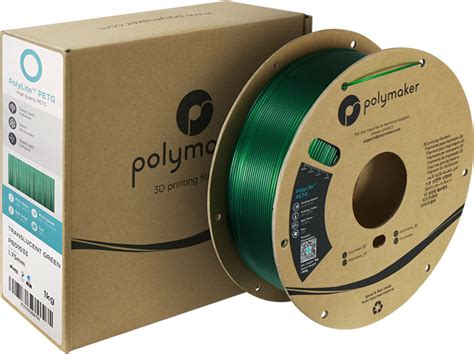 Polymaker PolyLite PETG Translucent Green 3DJake International