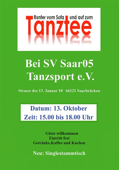 Saar Tanzsport Erster Tanztee Nach Der Sommerpause Saarnews