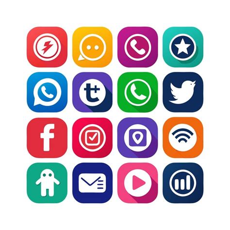 Premium Vector | Social Media Icon Set Collection Vector Illustration