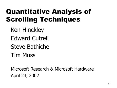 ppt quantitative analysis of scrolling techniques powerpoint