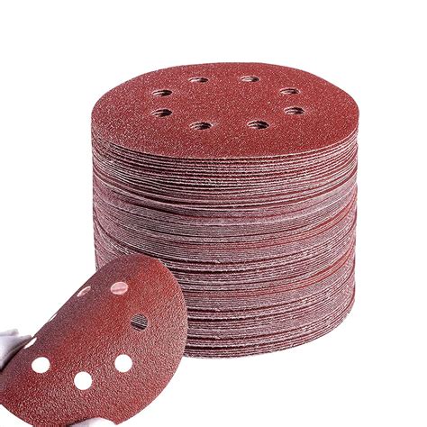 Hook And Loop Sandpaper 125mm 8 Hole Universal Compatibility Sanding