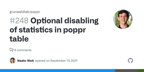 Optional Disabling Of Statistics In Poppr Table Issue