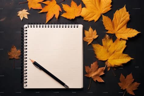 Premium Ai Image Falling Into Inspiration An Autumnal Scene Of Leaves