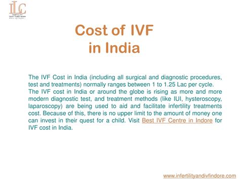 Ppt Ivf Treatment Cost In India Infertility And Ivf Indore Powerpoint