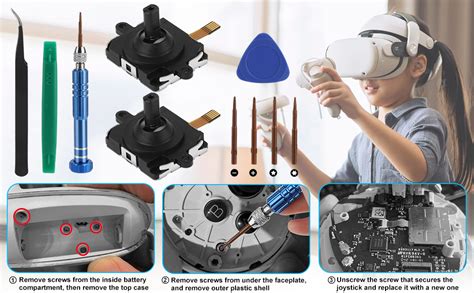 2 Pcs Joystick Replacement Kit For Oculus Quest 2