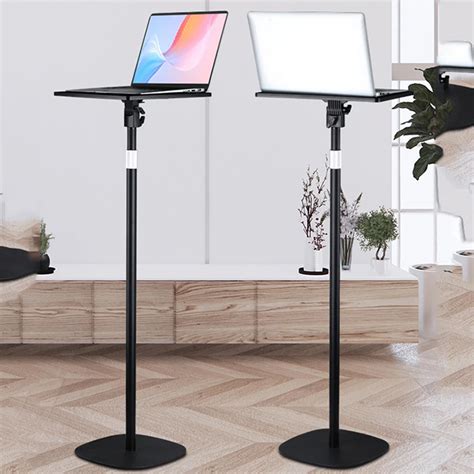 노트북 바닥 스탠드 컴퓨터 액세서리 멀티 스탠드 조절 가능한 텔레스코핑 스탠딩 프로젝터 브래킷 금속 노트북 홀더 데스크 Aliexpress