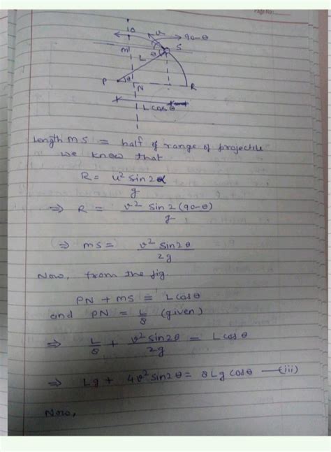 85 A Particle Is Suspended Vertically From A Point O By An