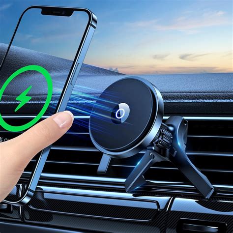 15W Qi Support Voiture Magsafe en Alliage d aluminium Magnétique