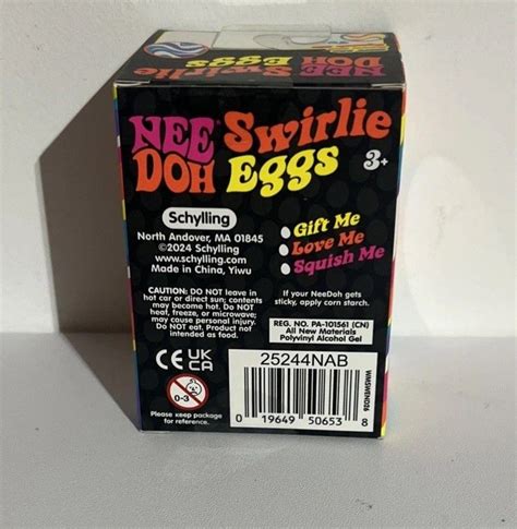 Needoh Swirlie Eggs Easter Egg Nee Doh Swirly Yellow Orange Squishy