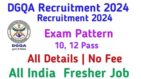Dgqa Recruitment 2024 Ministry Of Defence Recruitment 2024 Group C