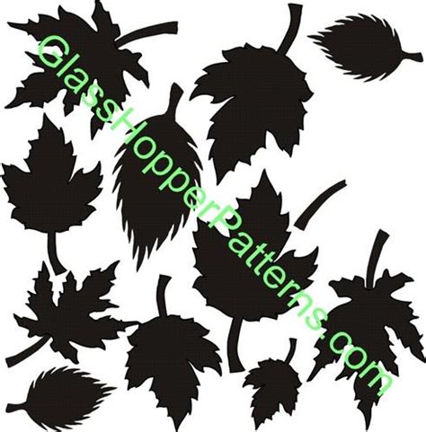 Etched 2253 Leaves Glasshopper Patterns Llc