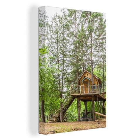 Onemillioncanvasses® Leinwandbild Ein Baumhaus Mit Treppe 1 St