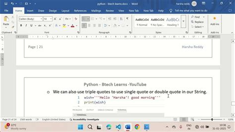 Python 15 Str Datatypes Python Svce Coding Btechlearns