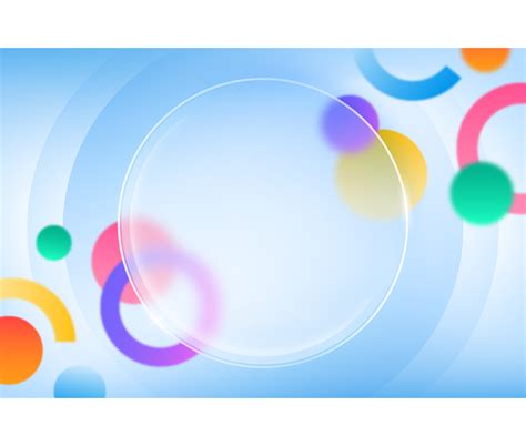 Colorful Diagonal Circle Elements On Blue