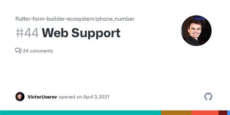 Web Support · Issue 44 · Flutter Form Builder Ecosystemphonenumber