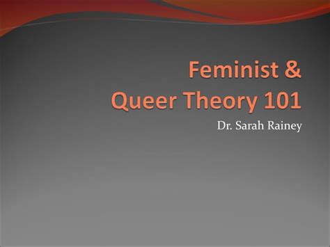 Feminist Queer Theory Ppt