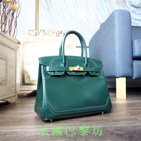 France Window 愛馬仕 柏金包 Hermes Birkib 30 限量蕾絲 2q英國綠 金扣 Yahoo奇摩拍賣