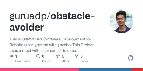 GitHub Guruadp Obstacle Avoider This Is ENPM X Software Development For Robotics