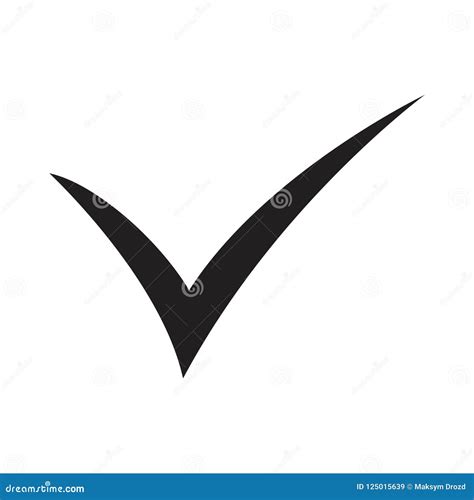 Black Check Mark Icon Tick Symbol In Black Color Stock Vector