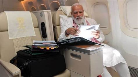 ‘papers And Some File Work How Pm Modi Utilised Time On His Long