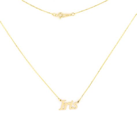Lant Cu Nume Iris Aur 14k Emagro