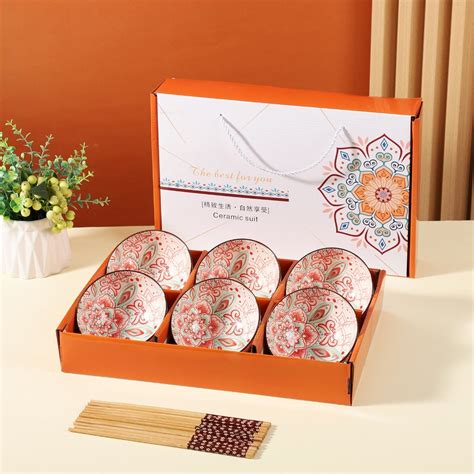 Jual AVELINE Hampers Mangkok Set Besar Isi 6 Piring Mangkok Keramik