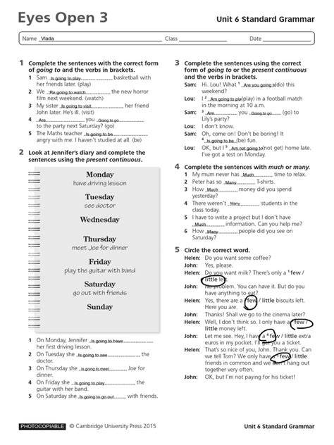 Unit 6 Grammar Standard Pdf Linguistics