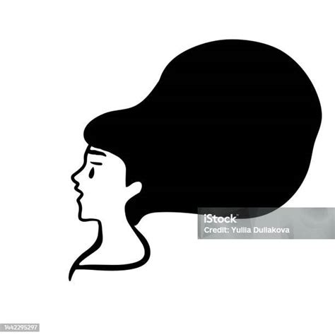 벡터 일러스트레이션 여자의 얼굴이 우고 있다 우는 여자 낙서 정신 건강 문제 슬픔 질병 우울증 우는 소녀 슬픈 여성 얼굴에 눈물