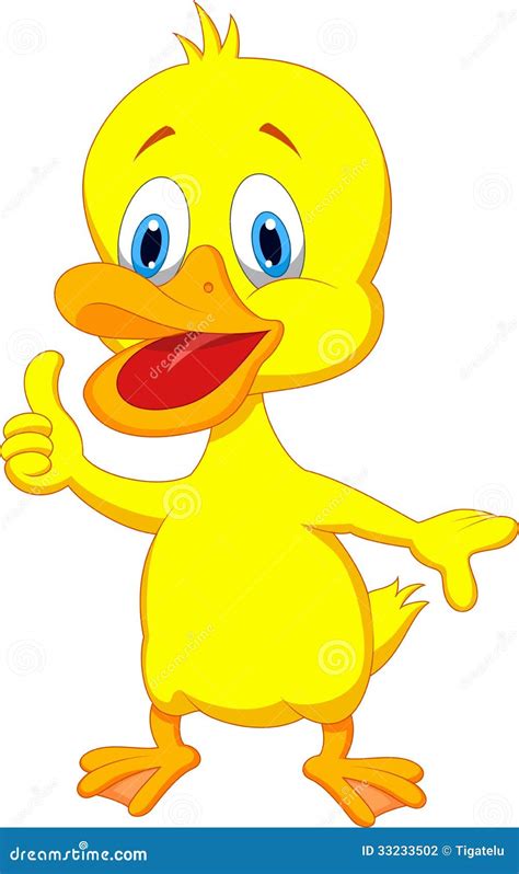 Duck Cartoon Thumb Up Stock Vector Illustration Of Squeak 33233502