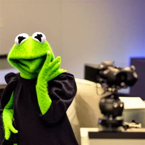 A photo of kermit the frog wearing VR, award winning | Stable Diffusion ...
